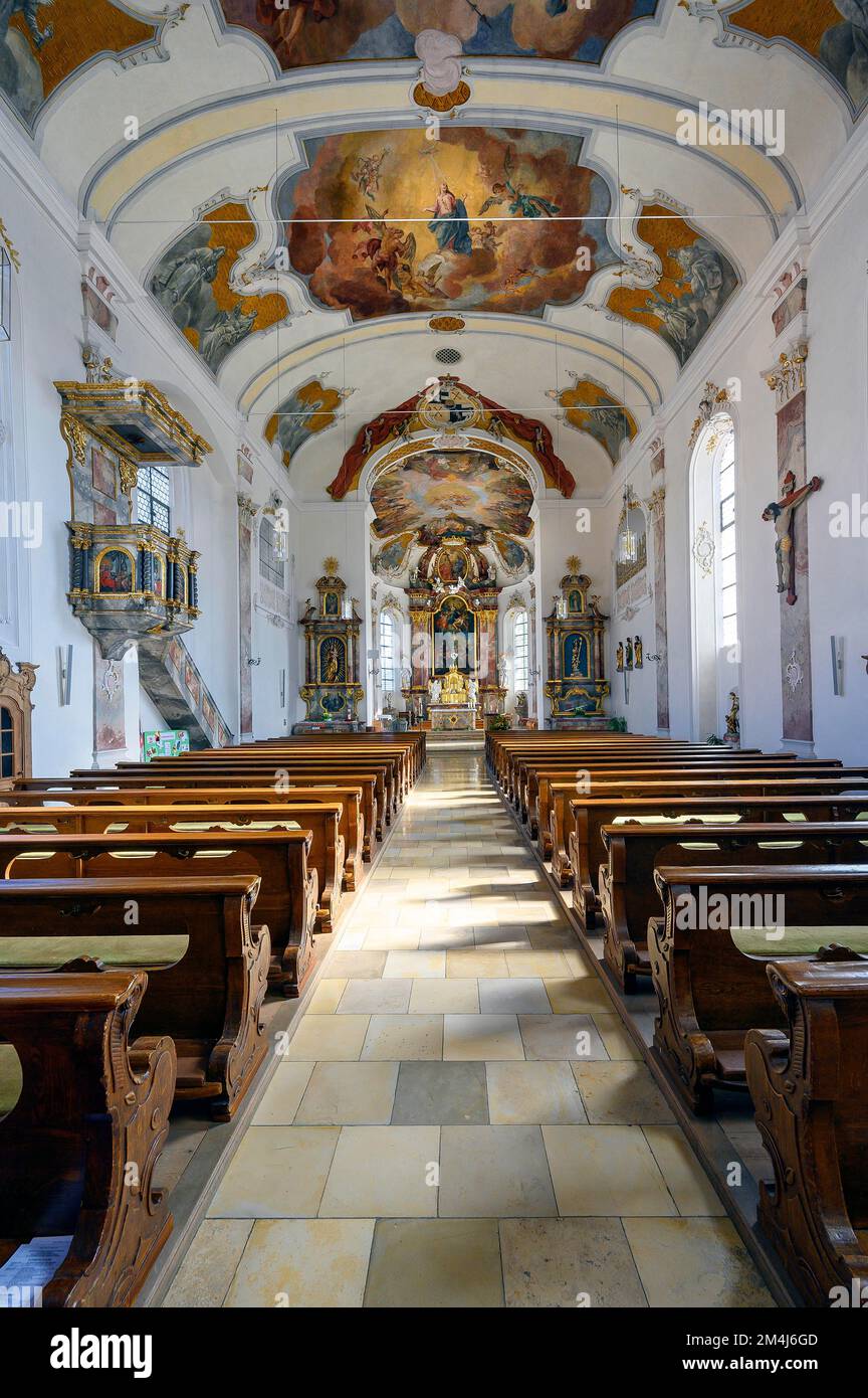Church of St. Martin and Alexander, Waltenhofen, Allgaeu, Bavaria ...