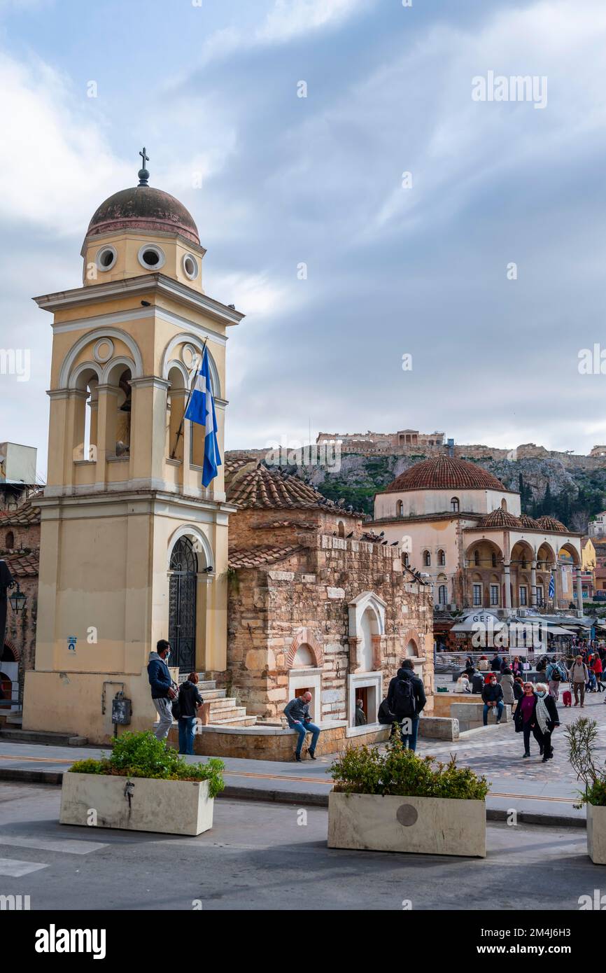 Old Town of Athens, Church of the Pantanassa, Monastiraki Square ...