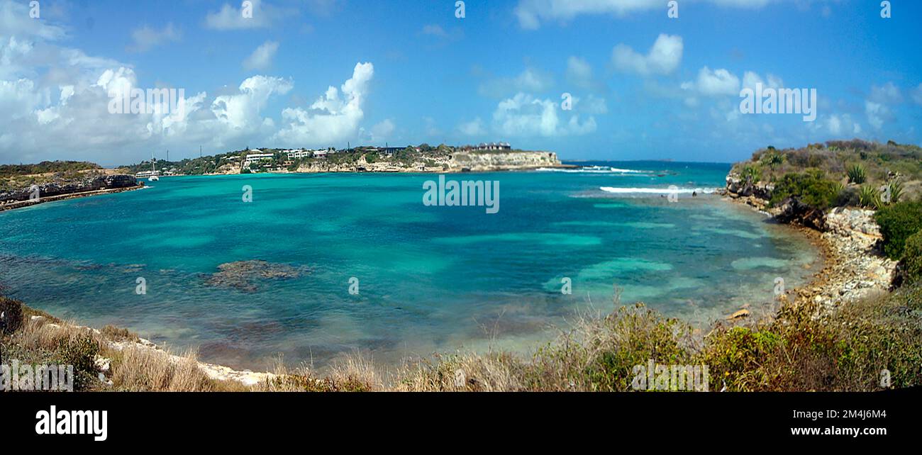 Bay on the east coast, Antigua and Barbuda Stock Photo - Alamy