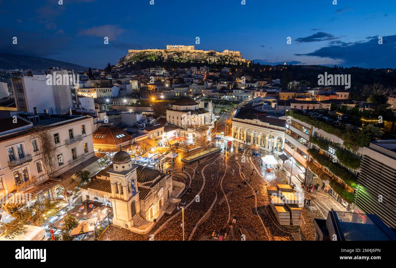 Acropolis of athens by night hi-res stock photography and images - Alamy