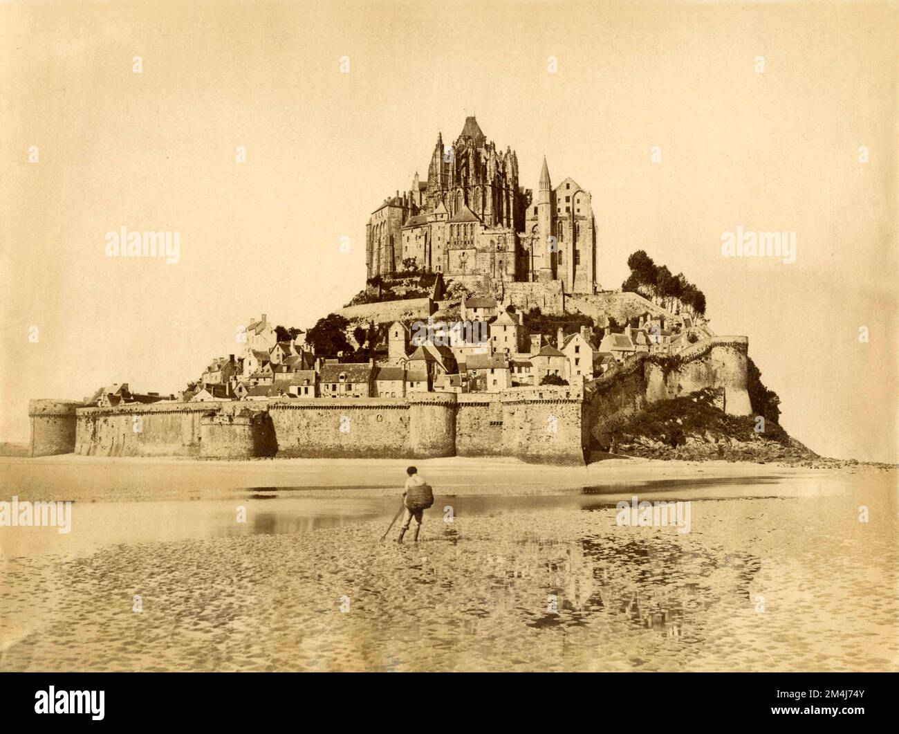 1880 ca , MONT SAINT-MICHEL, NORMANDIE , FRANCE : MONT SAINT-MICHEL ...