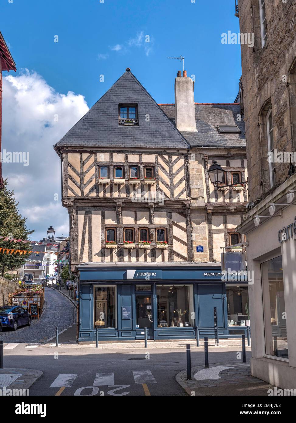 Half-timbered house on the Pl. du General de Gaulle square in the old ...