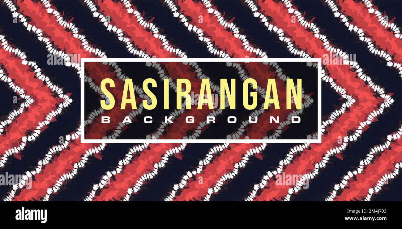 Sasirangan, tie and dye traditional art from South Borneo in vector ...