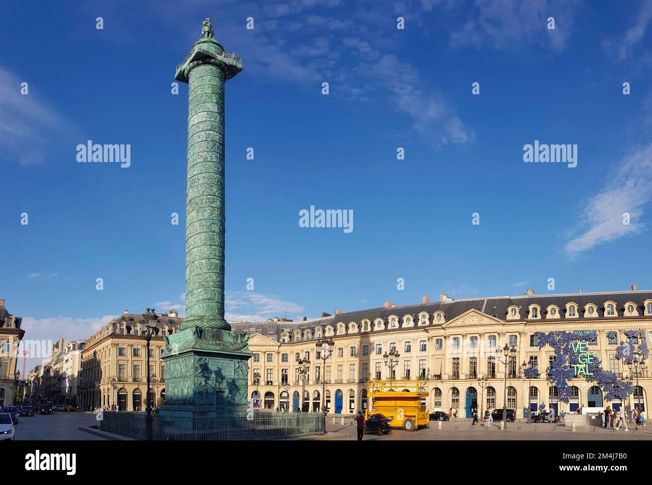 Historical sight the great column of the Colonne Vendome on the Place ...