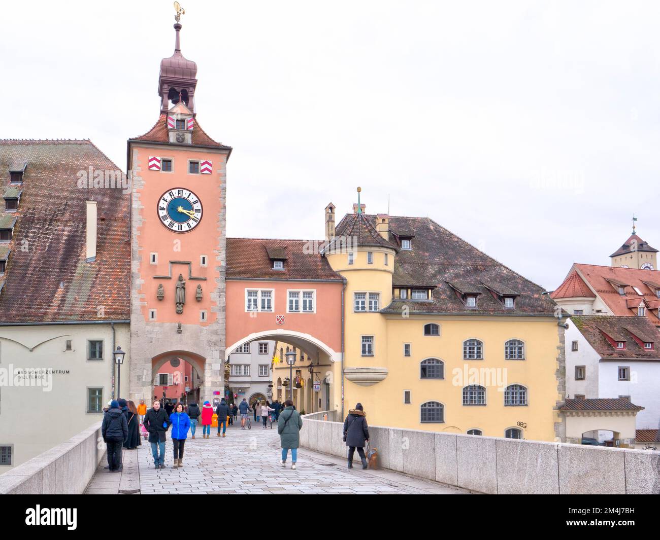 View from the Stone Bridge to the bridge tower, which is part of the ...