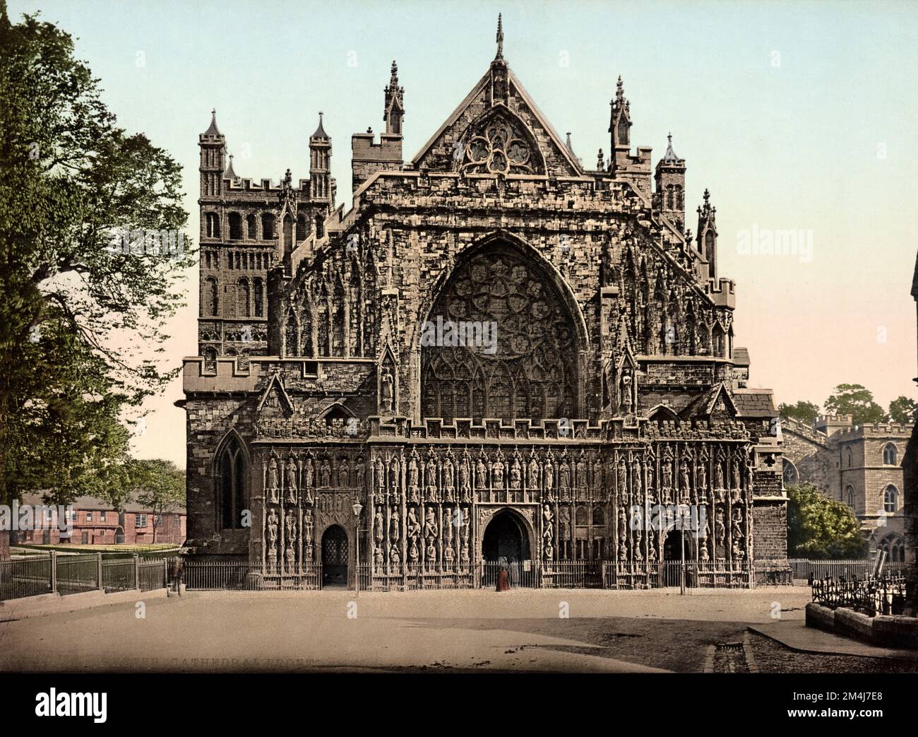 1860 ca , DEVON , ENGLAND , GREAT BRITAIN : EXETER . The CATHEDRAL ...