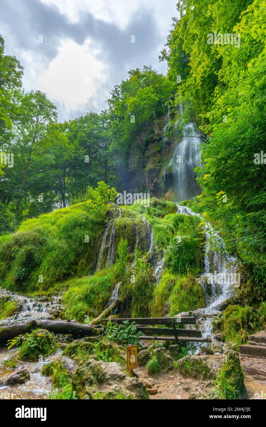 Urach waterfall, Bad Urach, Swabian Alb biosphere area, Baden ...