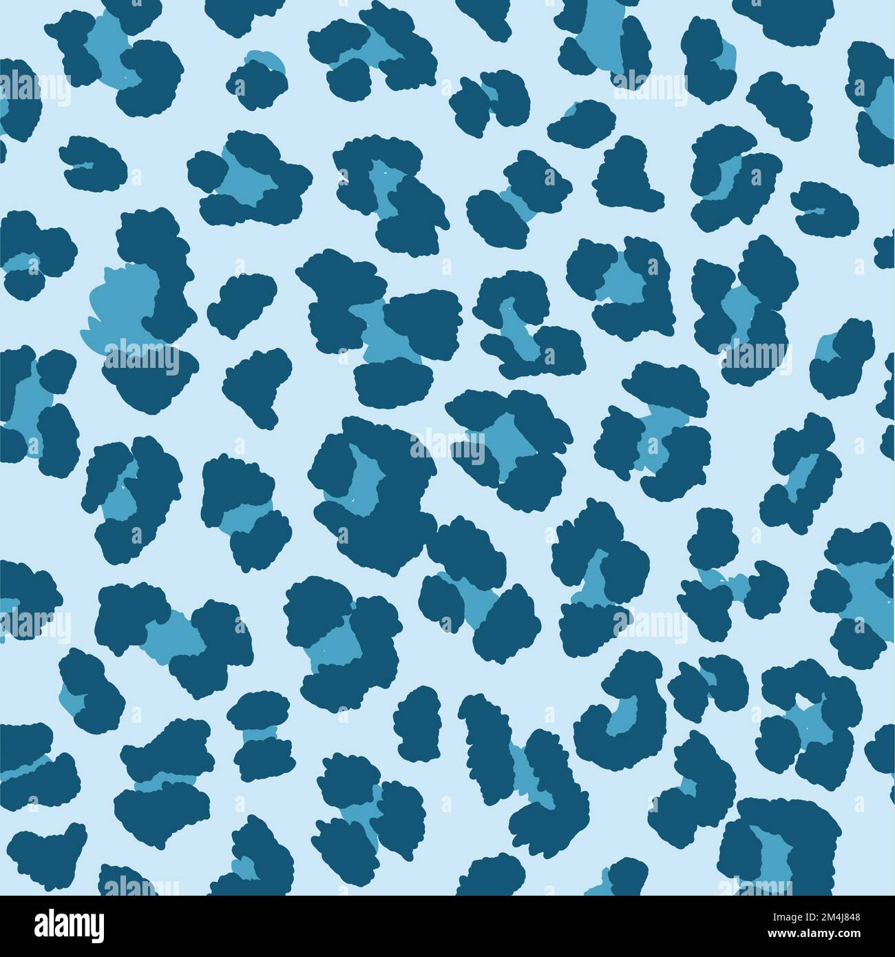 Blue Leopard Print Background