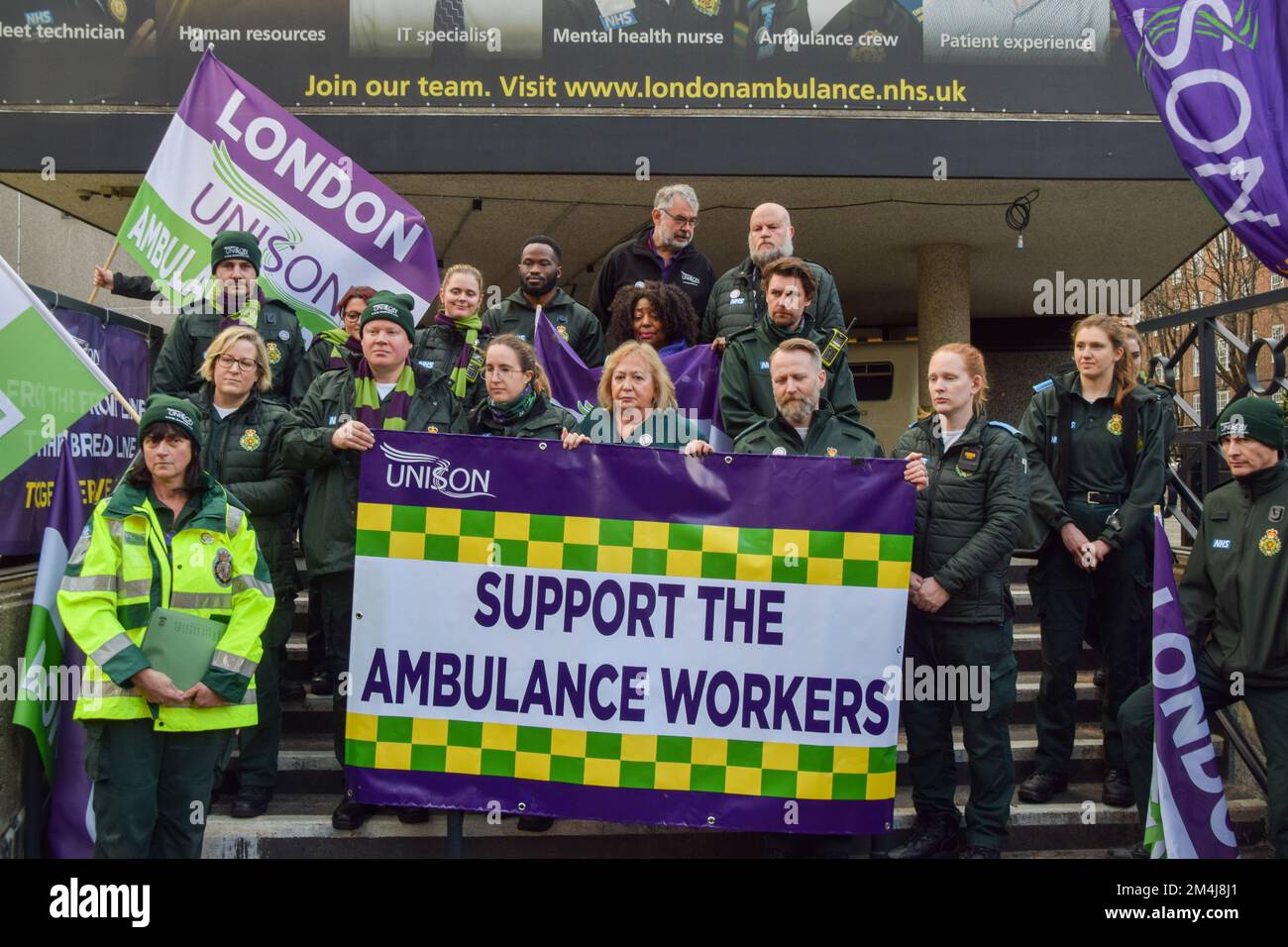Christina McAnea (c), general secretary of Unison (public service union ...