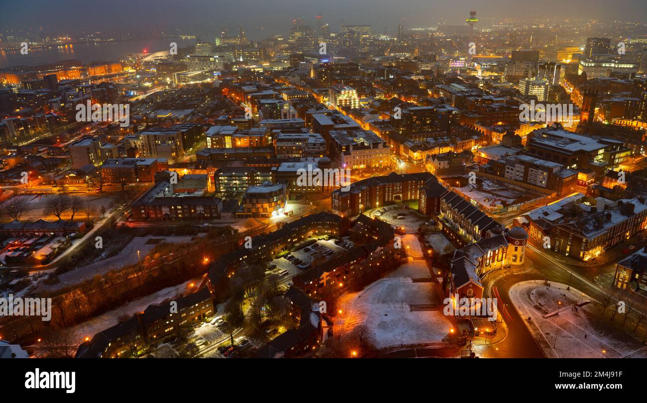 The veiw from the Tower of Liverpool's Anglican Cathedral, looking ...