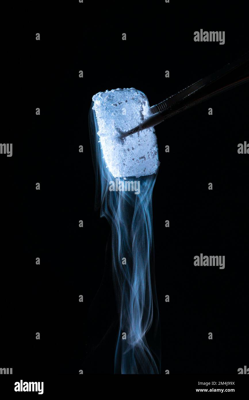 Cryopreservation by dry ice in a chemistry laboratory. Details of a ...