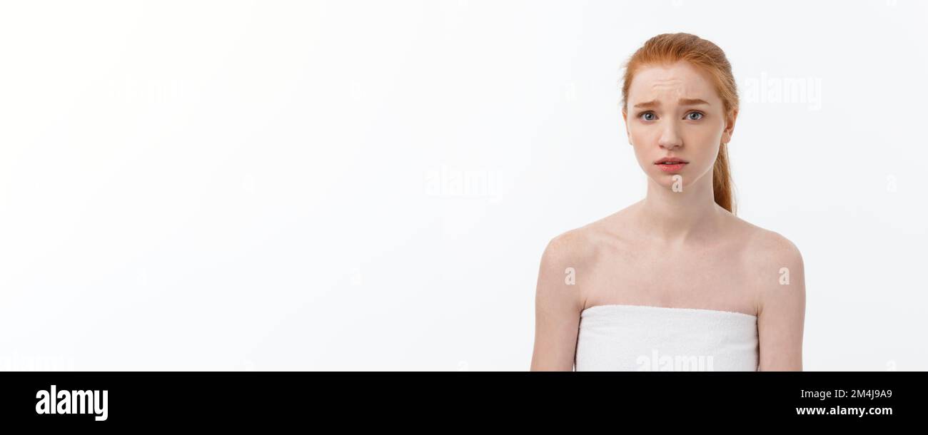 Portrait sad serious young woman with disappointed facial expression ...