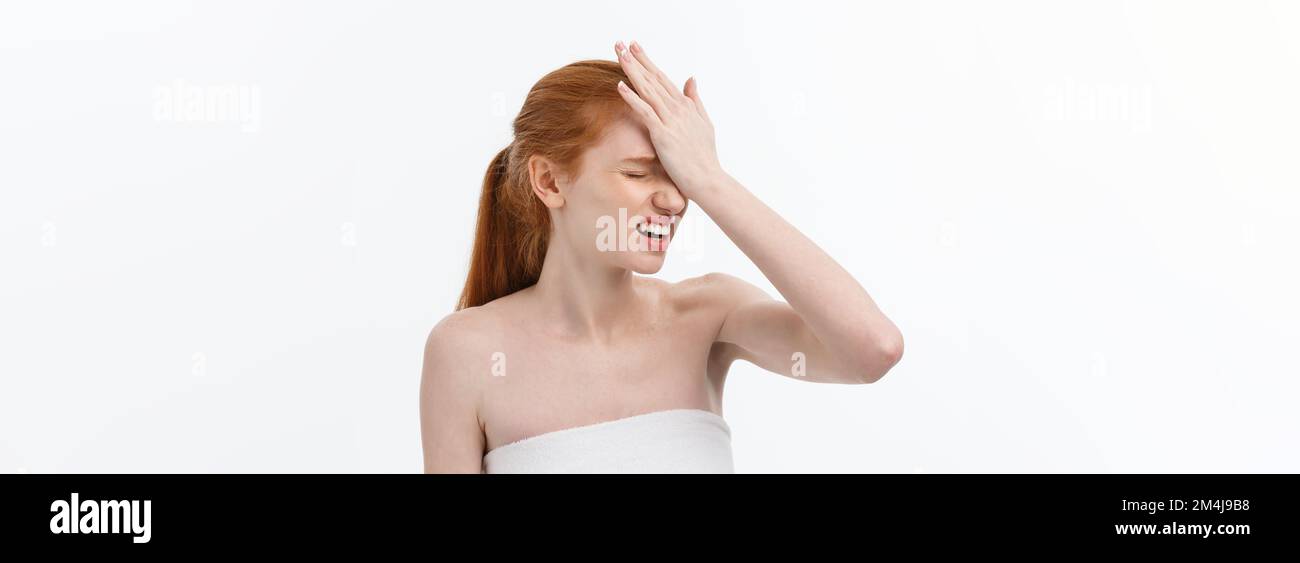 Portrait sad serious young woman with disappointed facial expression ...