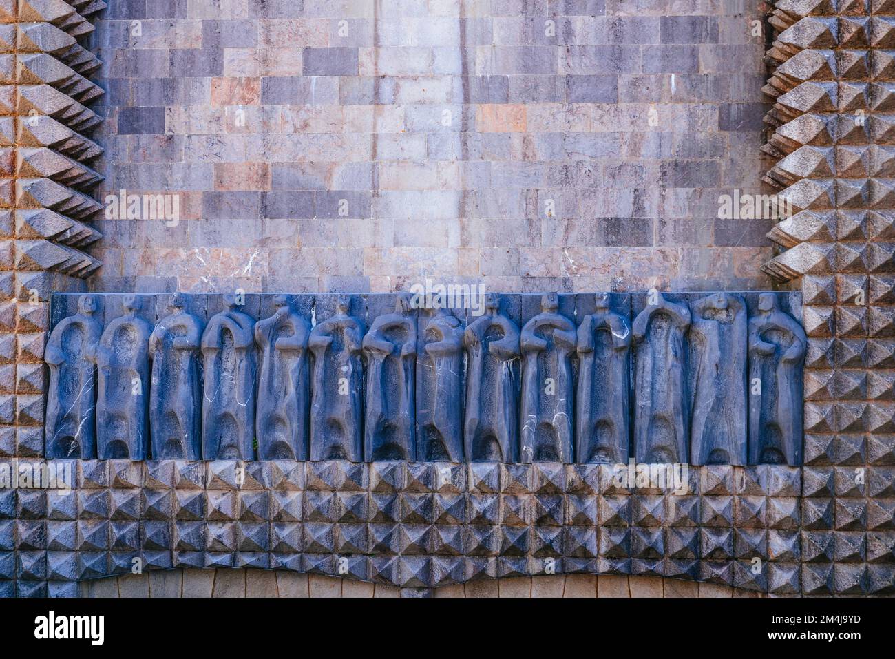 Frieze of the Apostles of the main façade, 14 figures, work of the ...