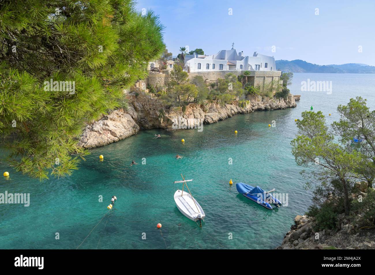 Badebucht Platja Calo de ses Llisses, Cala Fornells, Mallorca, Spanien ...