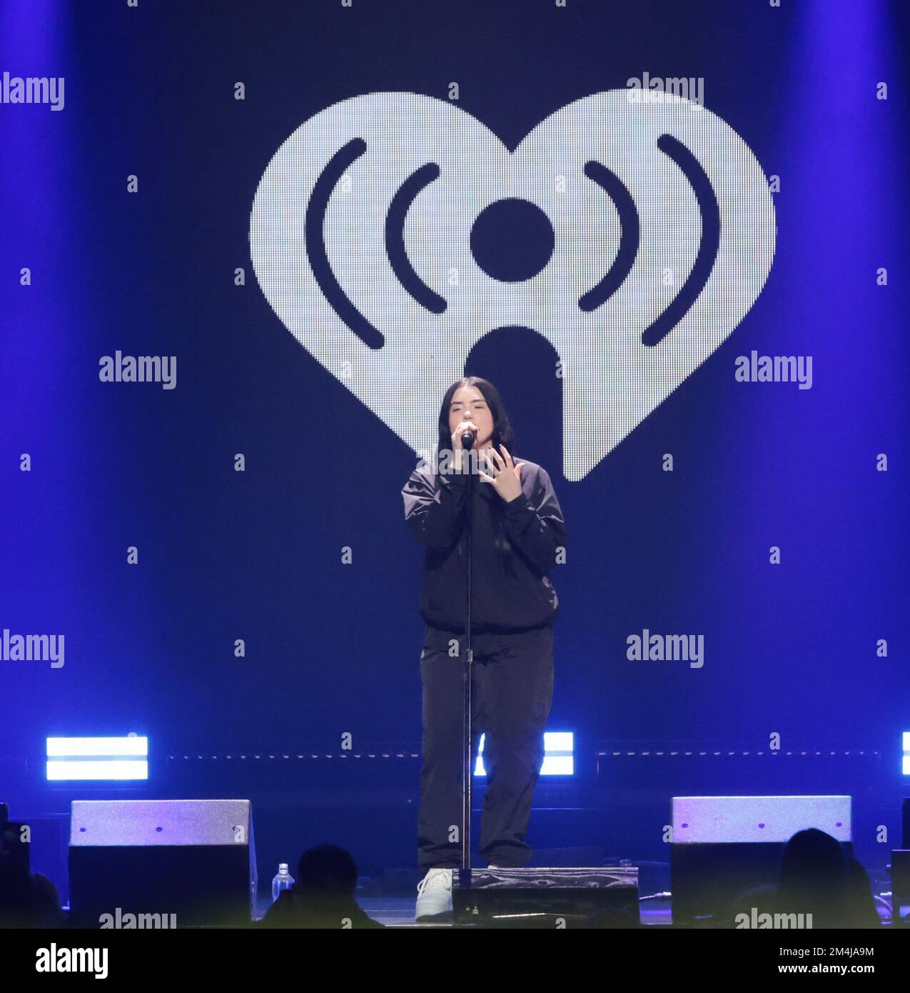 A view of Lauren Spencer Smith performing at the Y100 IHeart Jingle Ball 2022 in Florida Stock ...
