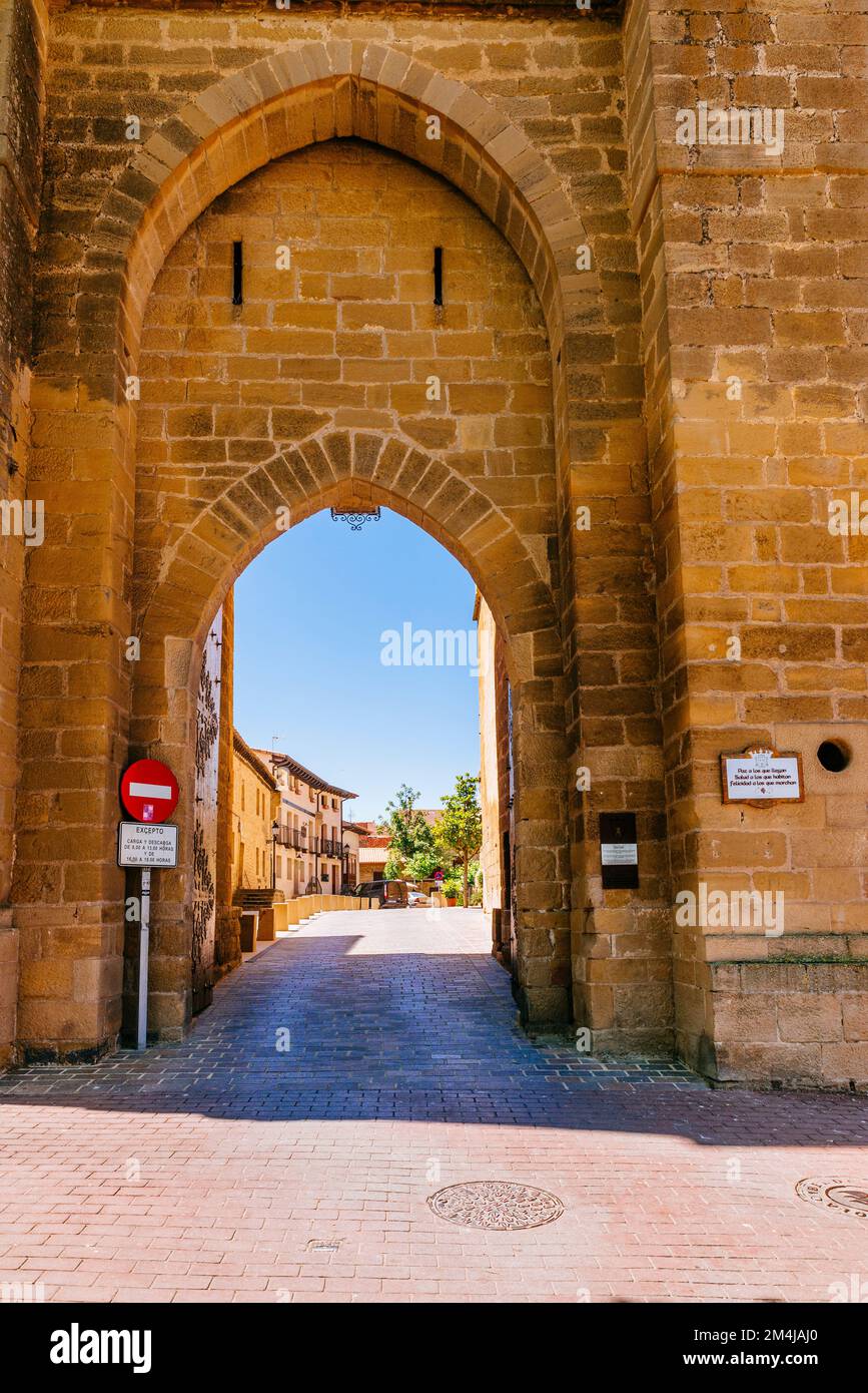 San Juan Gate, one of the entrances to the walled town. Laguardia ...