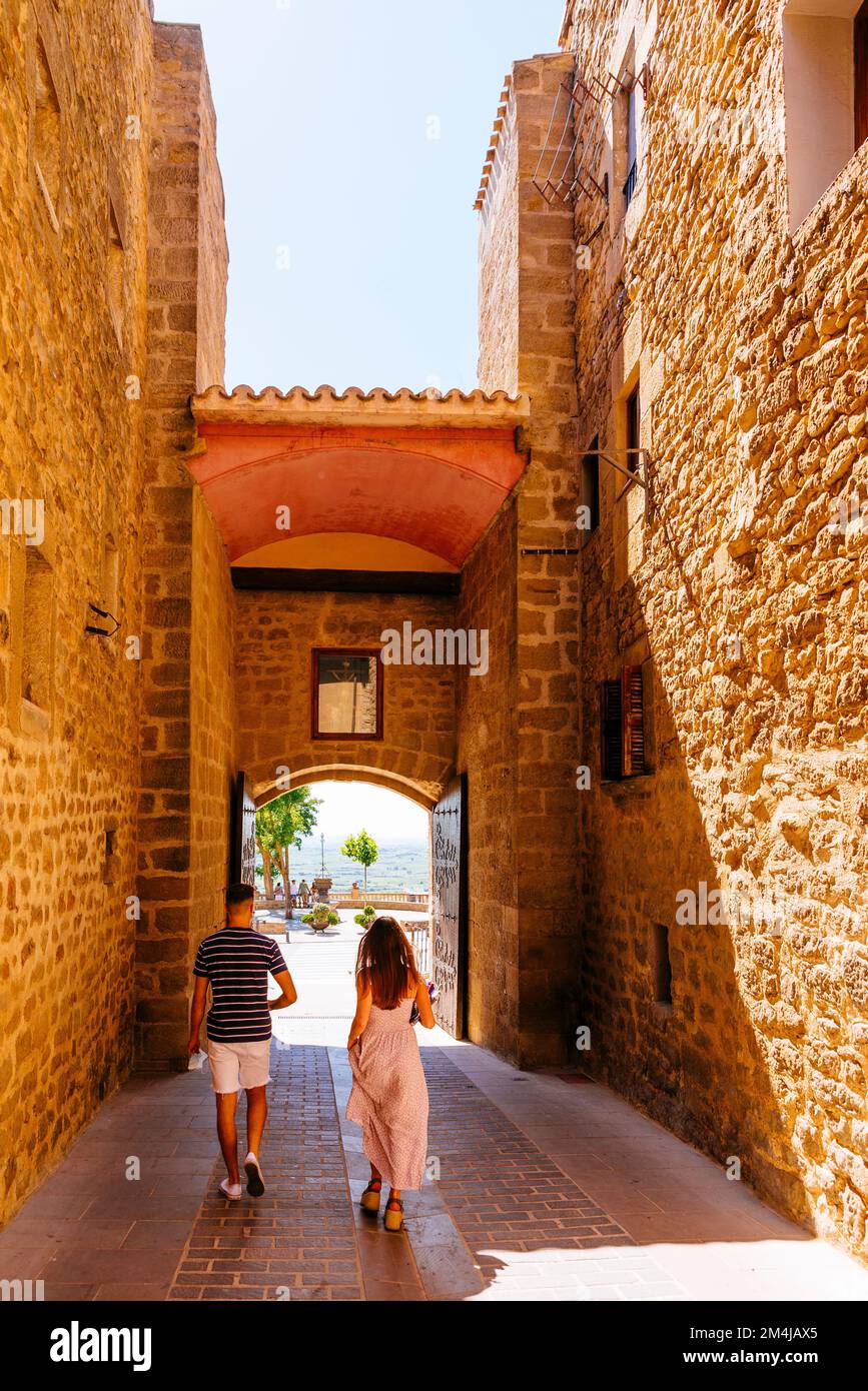 Páganos Gate, one of the entrances to the walled town. Laguardia, Álava ...