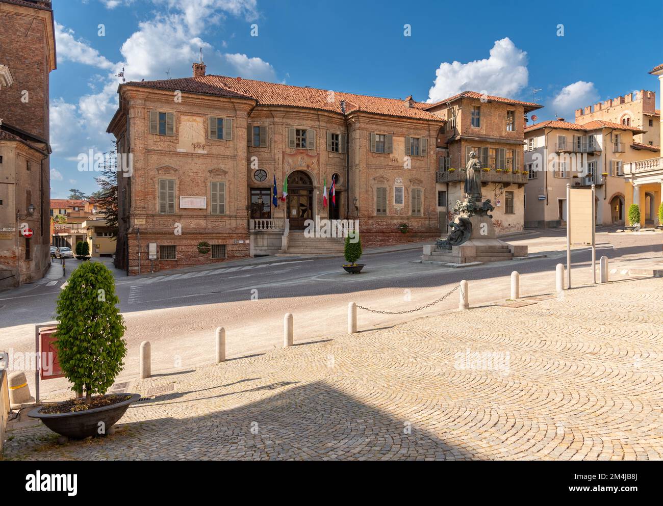 Bra, Cuneo, Piedmont, Italy - May 01, 2022: Town hall building of Bra ...