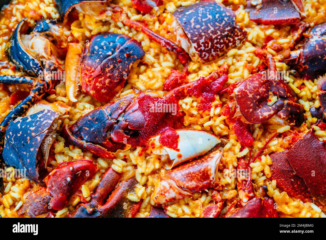 Asturian traditional food. Rice with lobster. Tazones, Principality of ...
