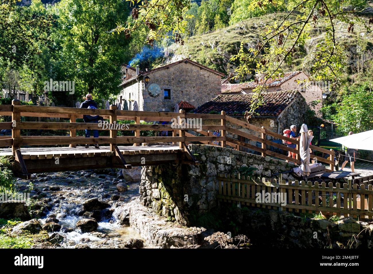 Bulnes de Abajo, La Villa, in the Picos de Europa National Park. Bulnes ...