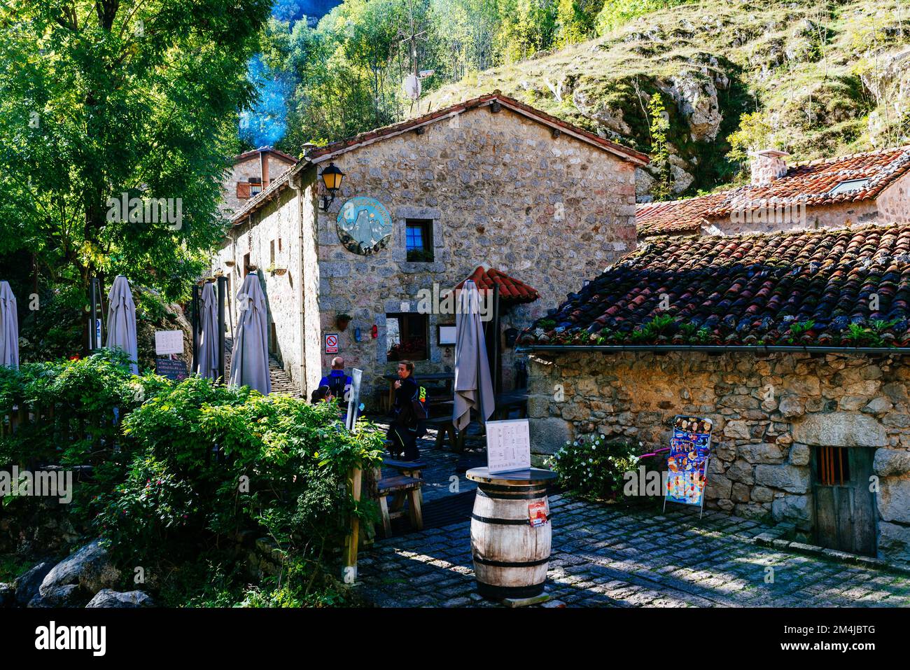 Bulnes de Abajo, La Villa, in the Picos de Europa National Park. Bulnes ...