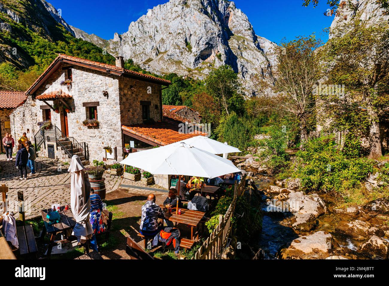 Bulnes de Abajo, La Villa, in the Picos de Europa National Park. Bulnes ...