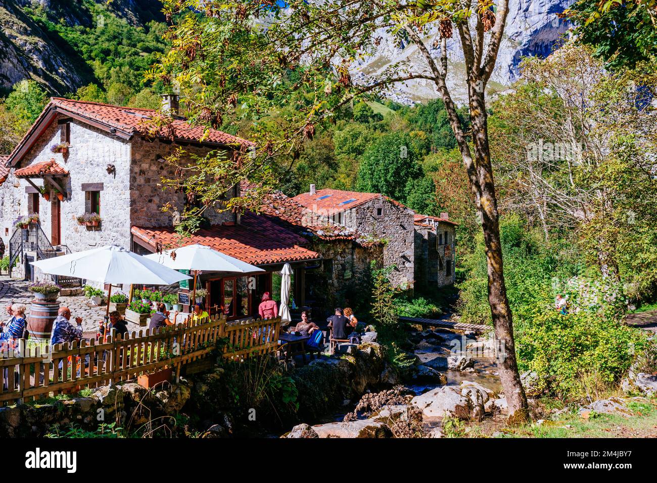 Bulnes de Abajo, La Villa, in the Picos de Europa National Park. Bulnes ...