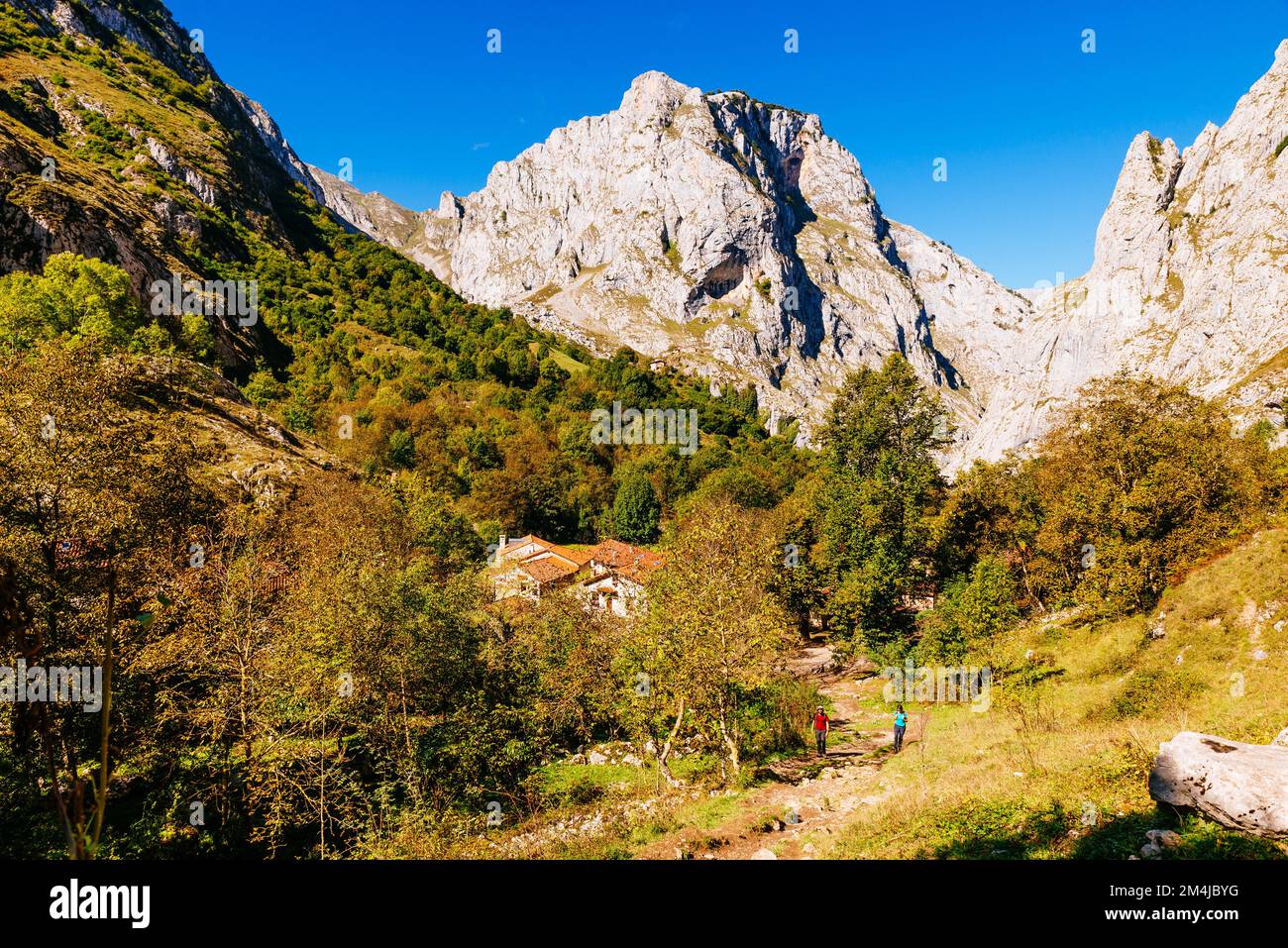 Bulnes de Abajo, La Villa, in the Picos de Europa National Park. Bulnes ...