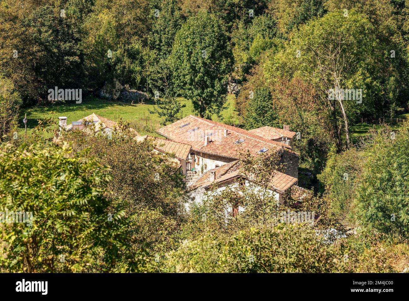 Bulnes de Abajo, La Villa, in the Picos de Europa National Park. Bulnes ...