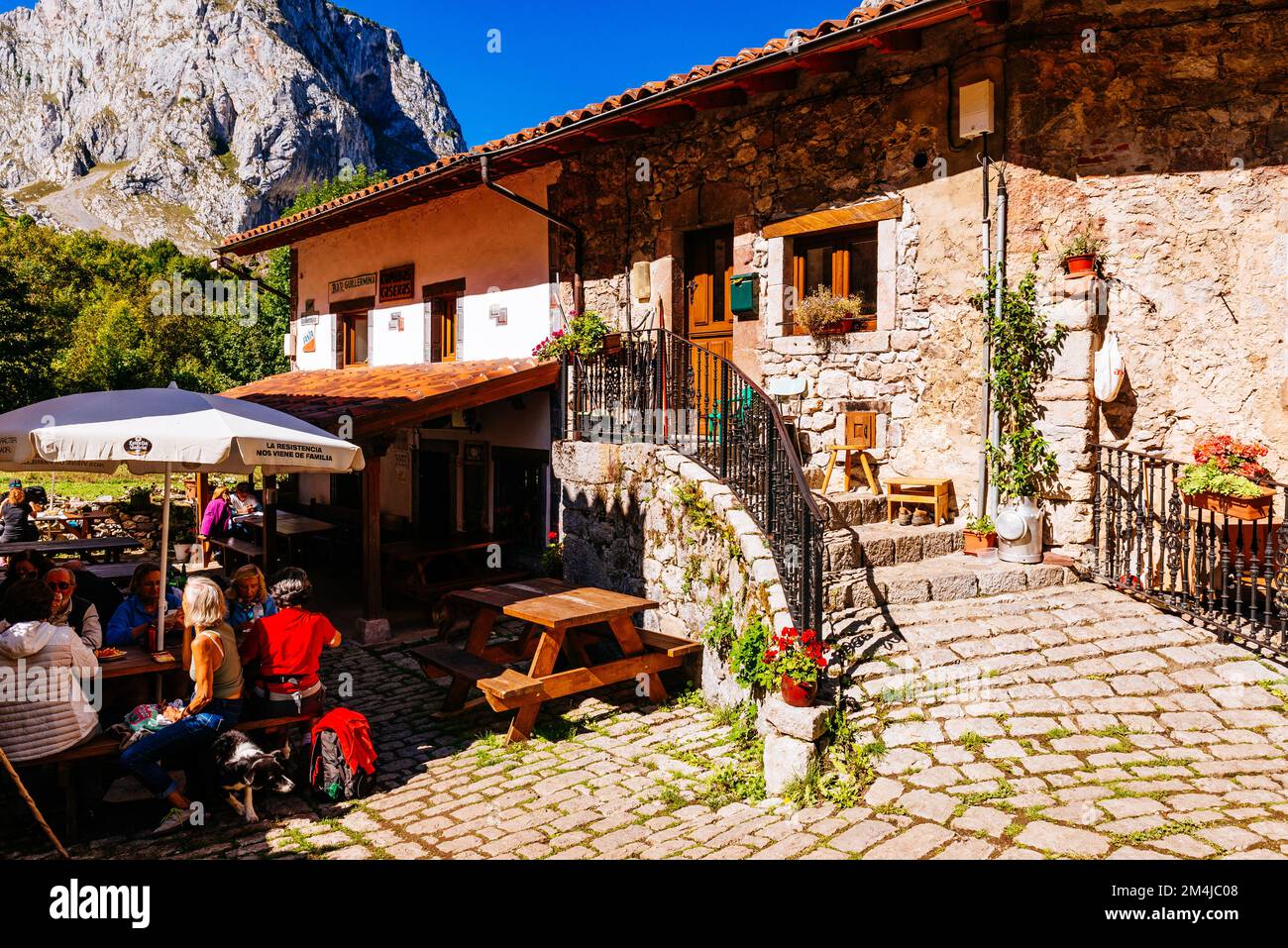 Bulnes de Abajo, La Villa, in the Picos de Europa National Park. Bulnes ...