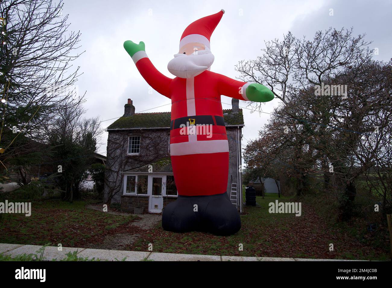 St Kew Cornwall UK 12 21 2022 Giant Santa Clause Father Christmas ...
