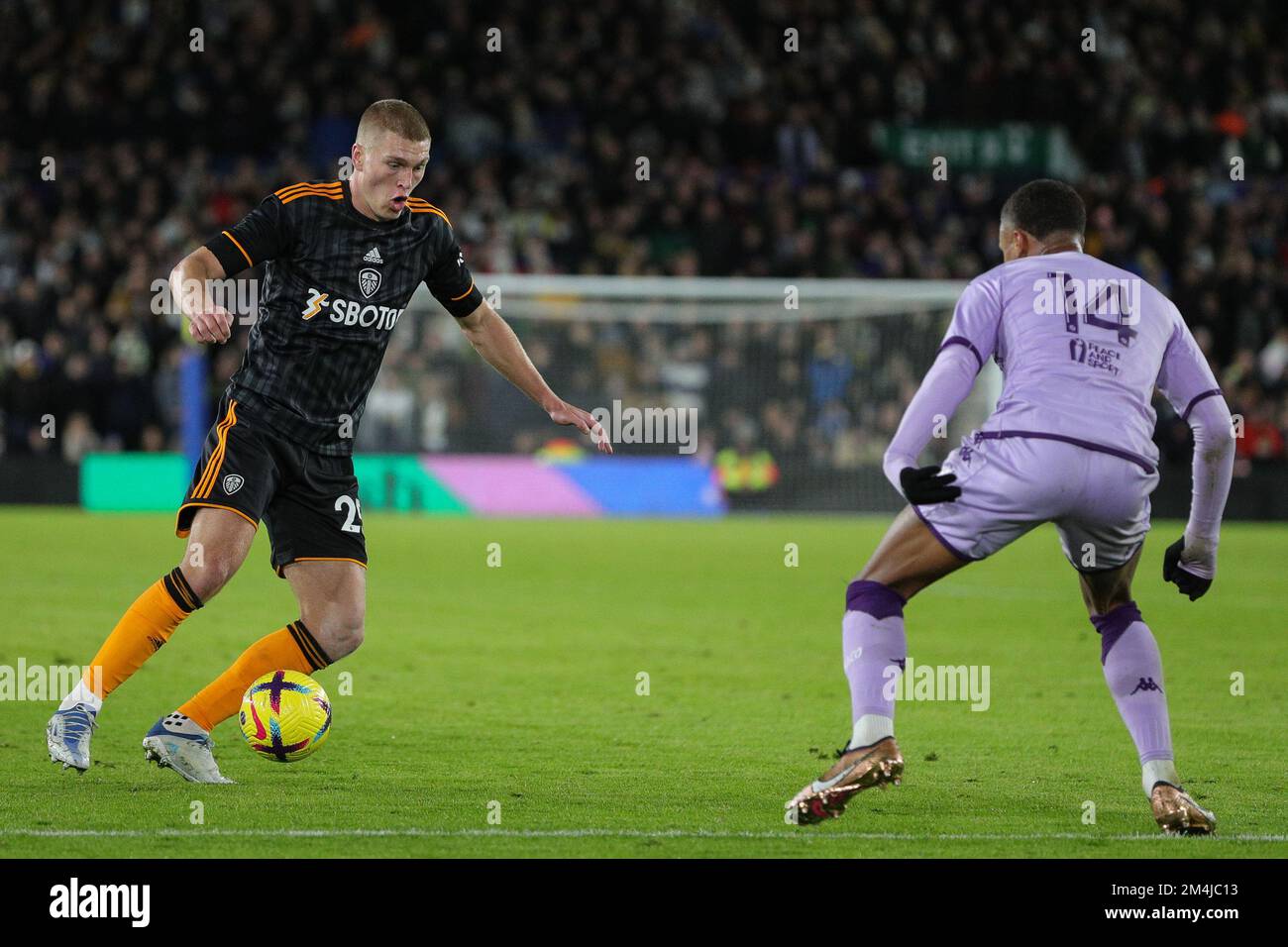 Rasmus Kristensen #25 of Leeds United on the ball during the Mid season ...