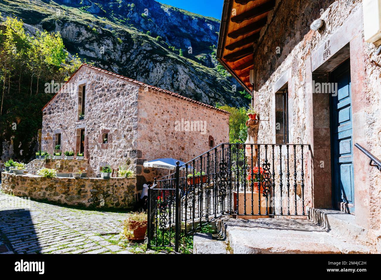 Bulnes de Abajo, La Villa, in the Picos de Europa National Park. Bulnes ...