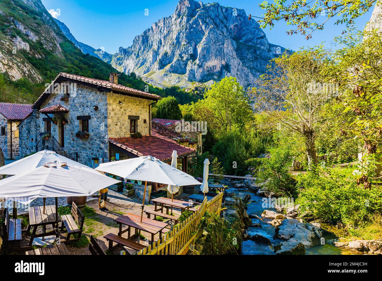 Bulnes de Abajo, La Villa, in the Picos de Europa National Park. Bulnes ...