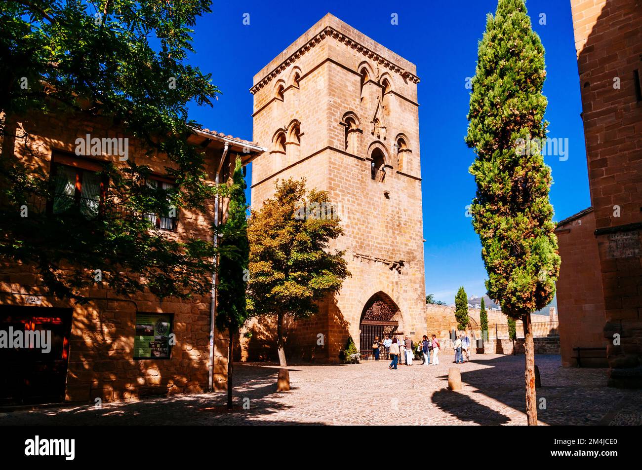 Tower of Santa Maria or Torre abbey. Church of Santa Maria de los Reyes ...