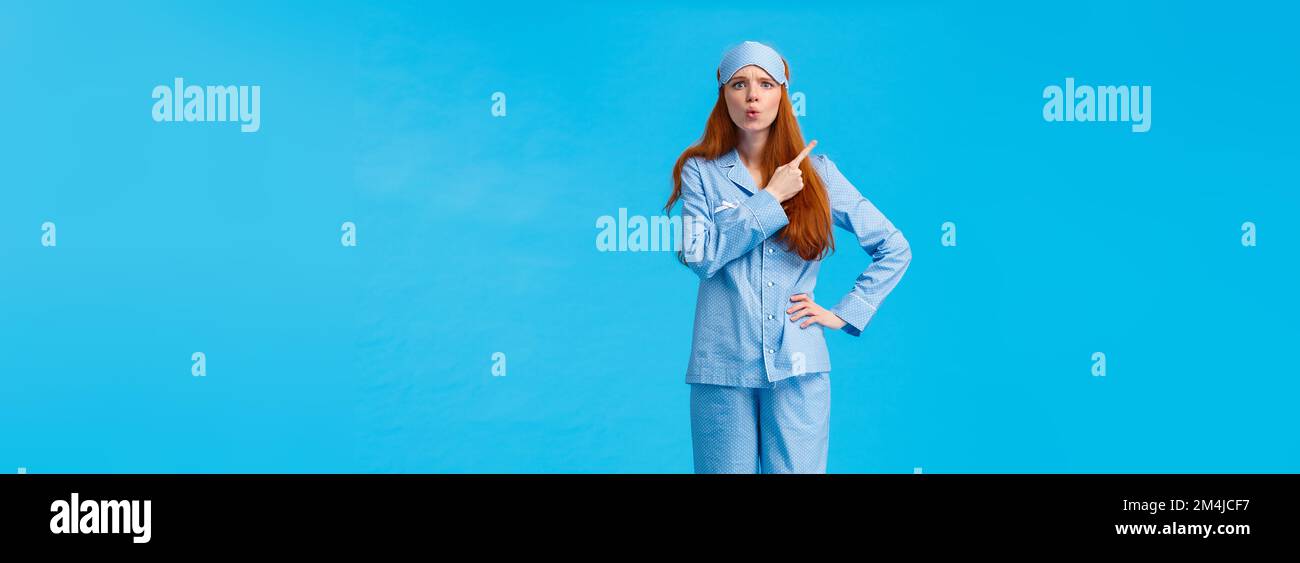 Disappointed and mad bossy redhead teenage girl scolding roommate ...