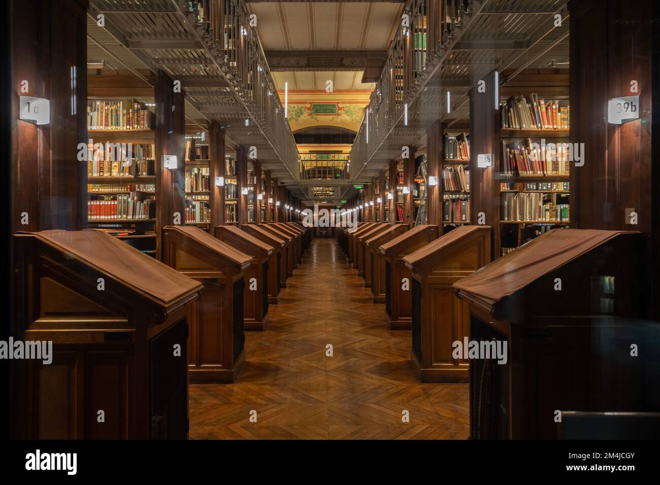 Library bookshelf france wall hi-res stock photography and images - Alamy