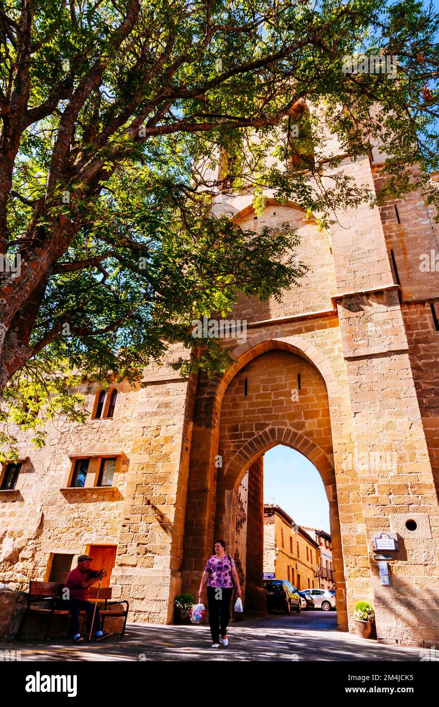 San Juan Gate, one of the entrances to the walled town. Laguardia ...