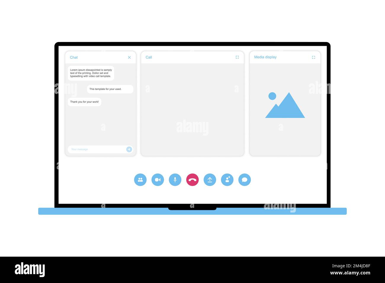 UI UX template for video conferencing and meetings application on ...
