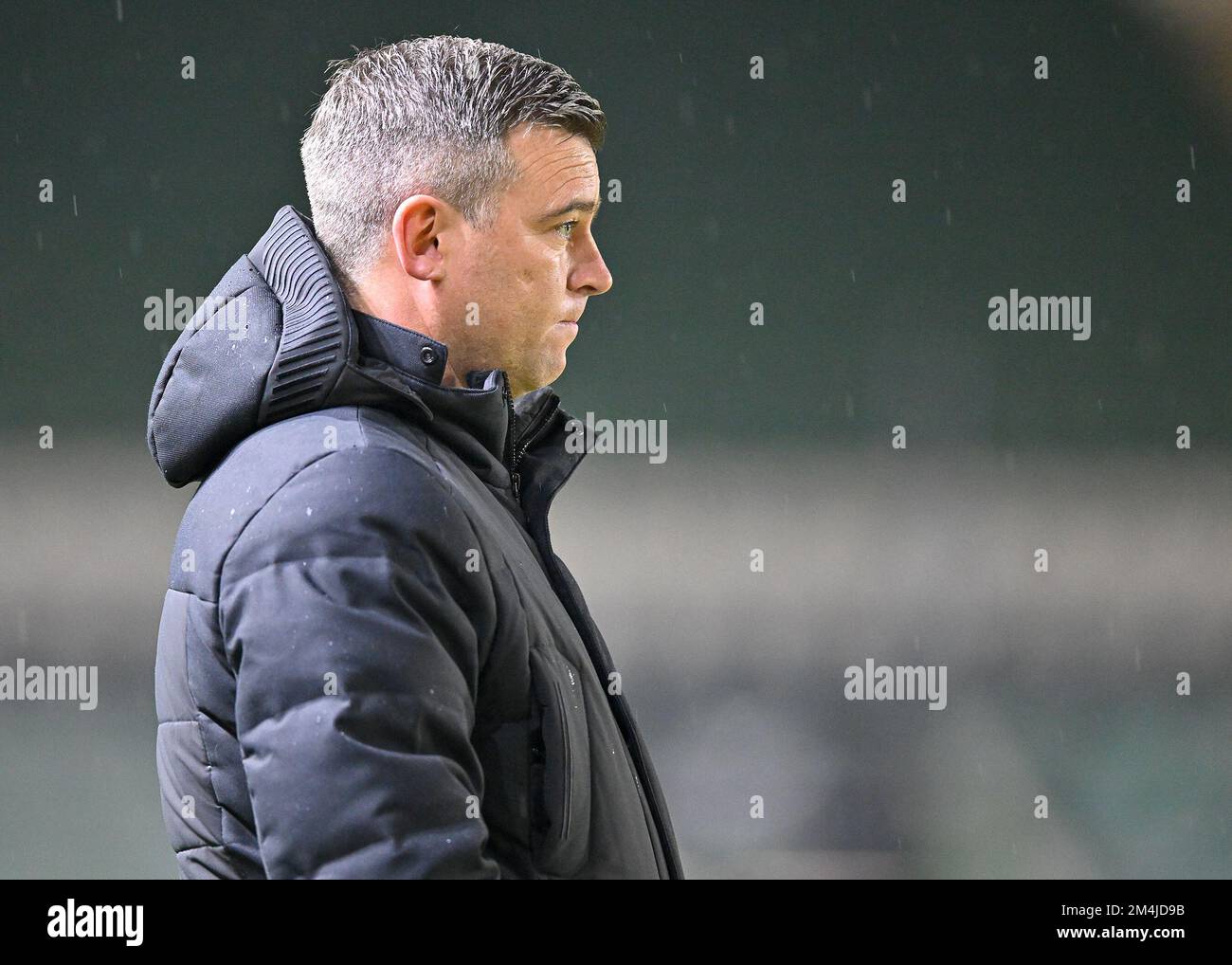 Plymouth Argyle Manager Steven Schumacher during the Papa John's Trophy ...