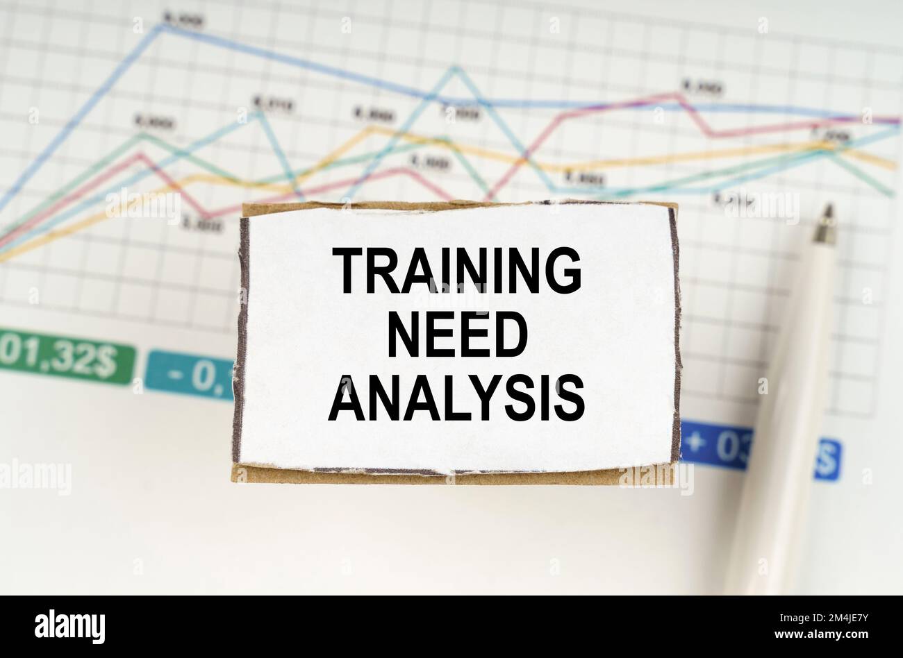 Business concept. Against the background of business graphics and pens ...