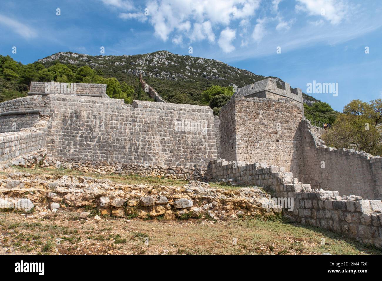 The walls of Ston and Mali Ston in Croatia in Europe Stock Photo - Alamy