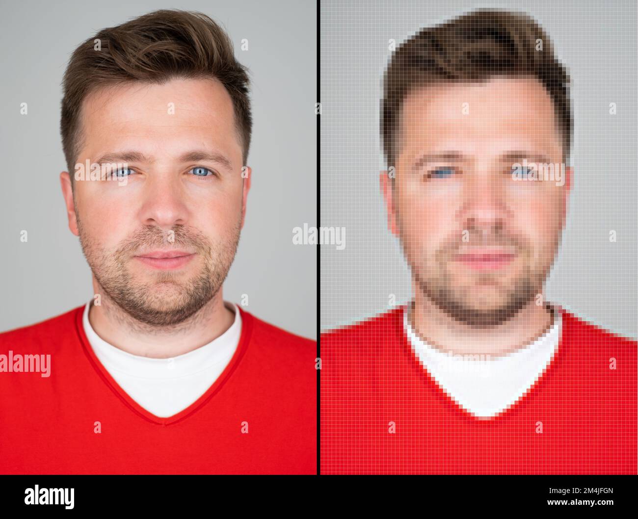 Pixeled face hi-res stock photography and images - Alamy