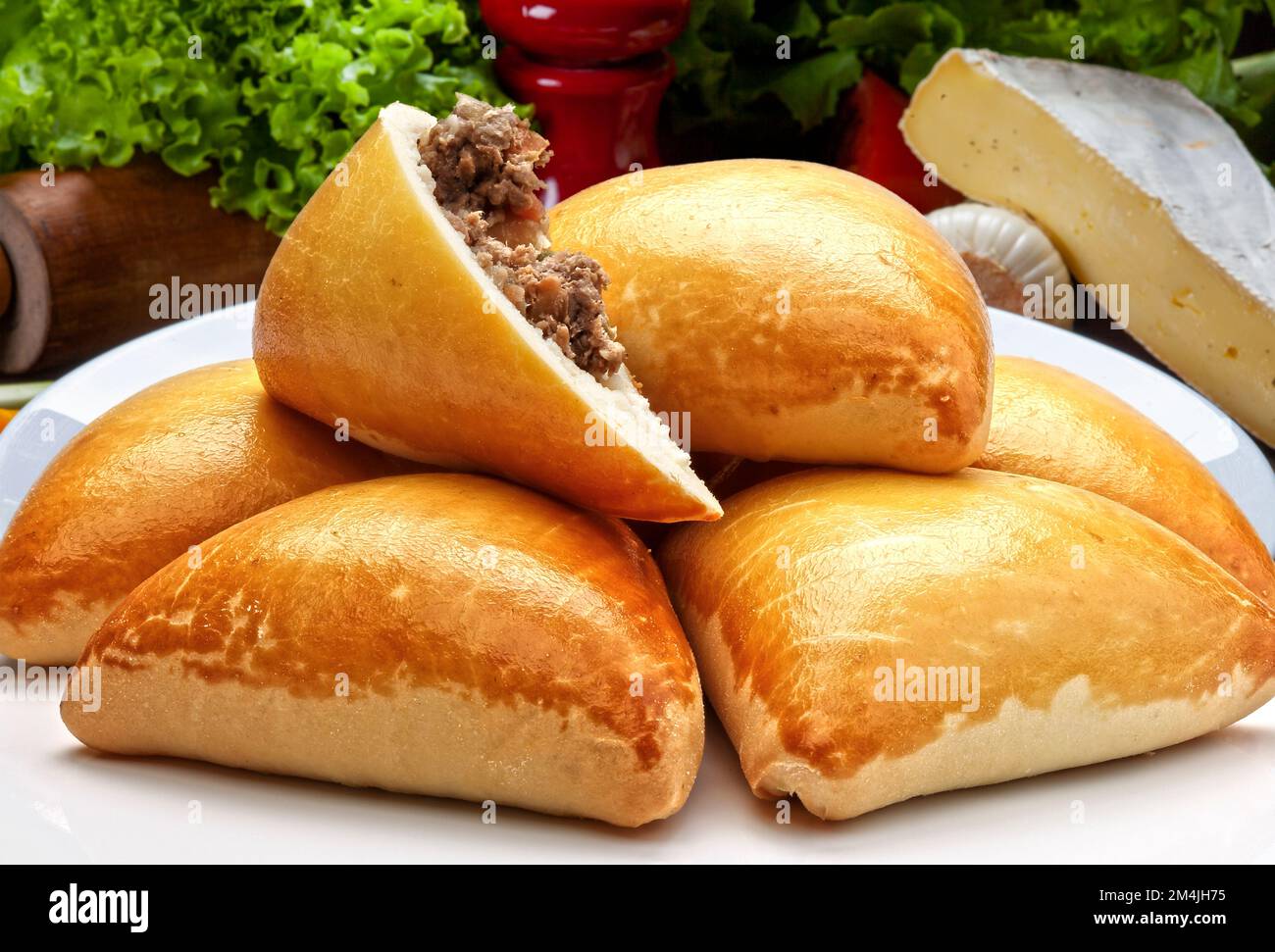 Brazilian snack, esfirra Stock Photo - Alamy