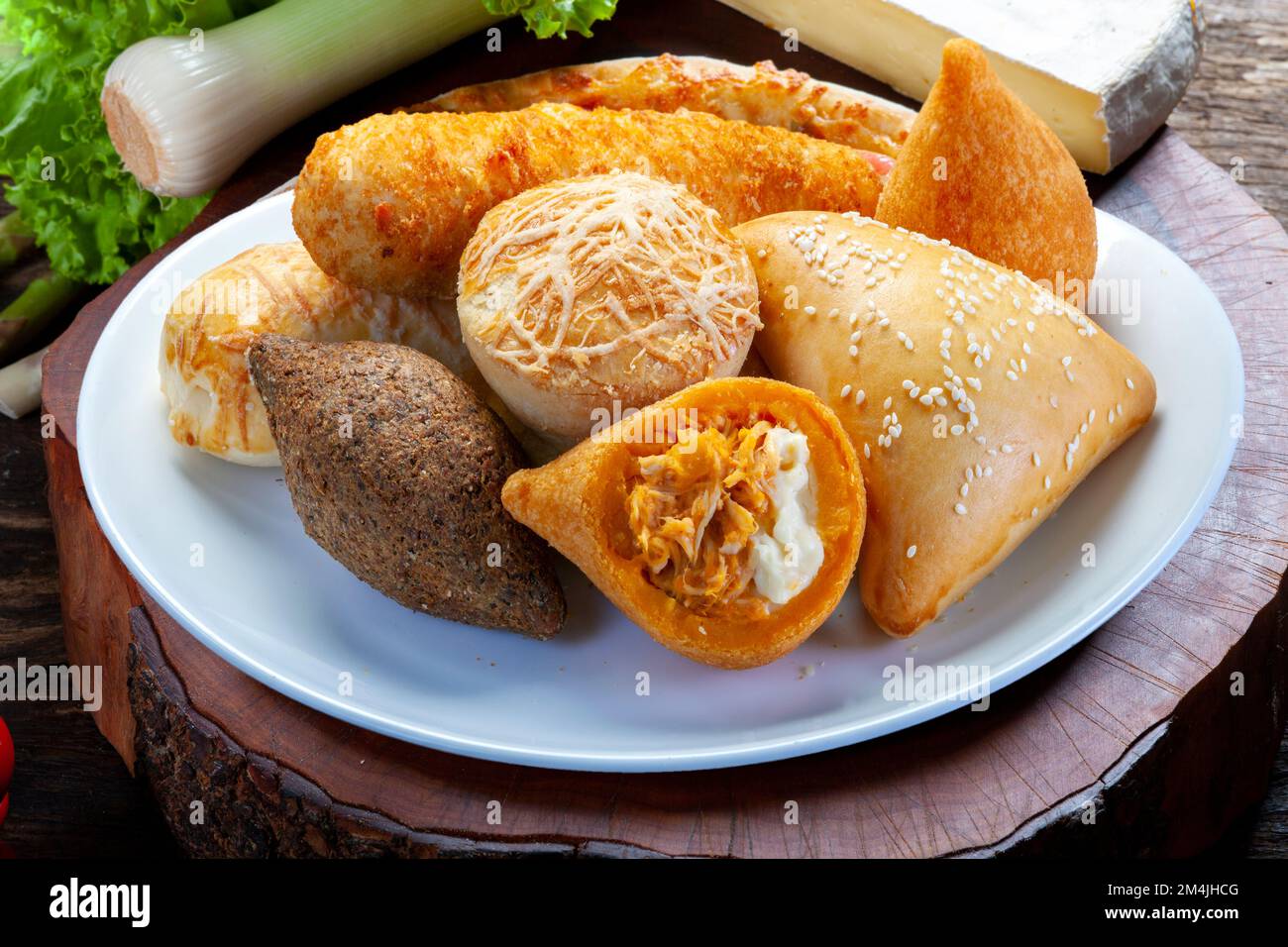 Mixed brazilian snack food Stock Photo - Alamy