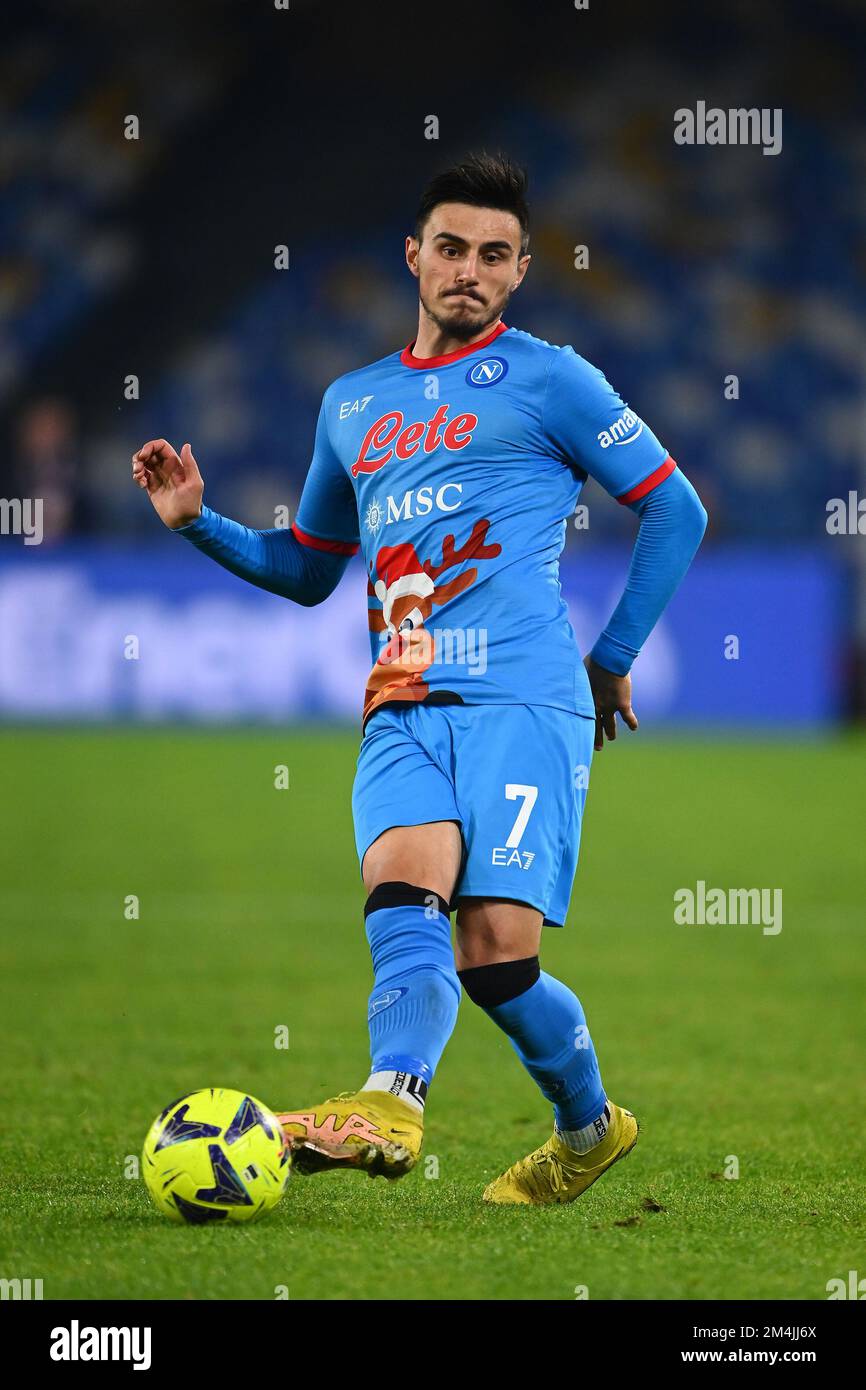 NAPLES, ITALY - DECEMBER 21: Eljif Elmas of Napoli in action during the ...