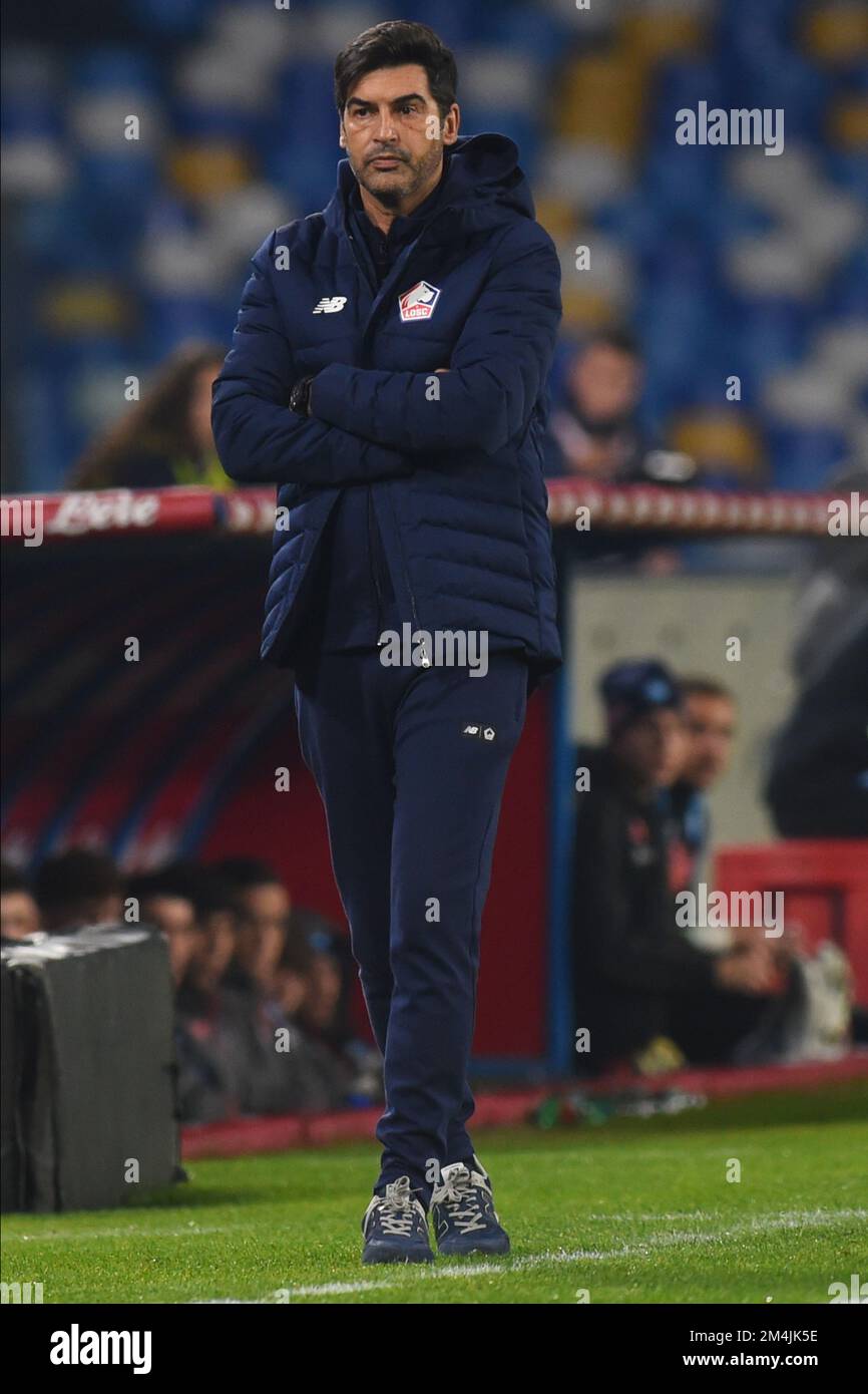 December 21, 2022, Napoli, Italy: Paulo Fonseca Coach of Lille during ...