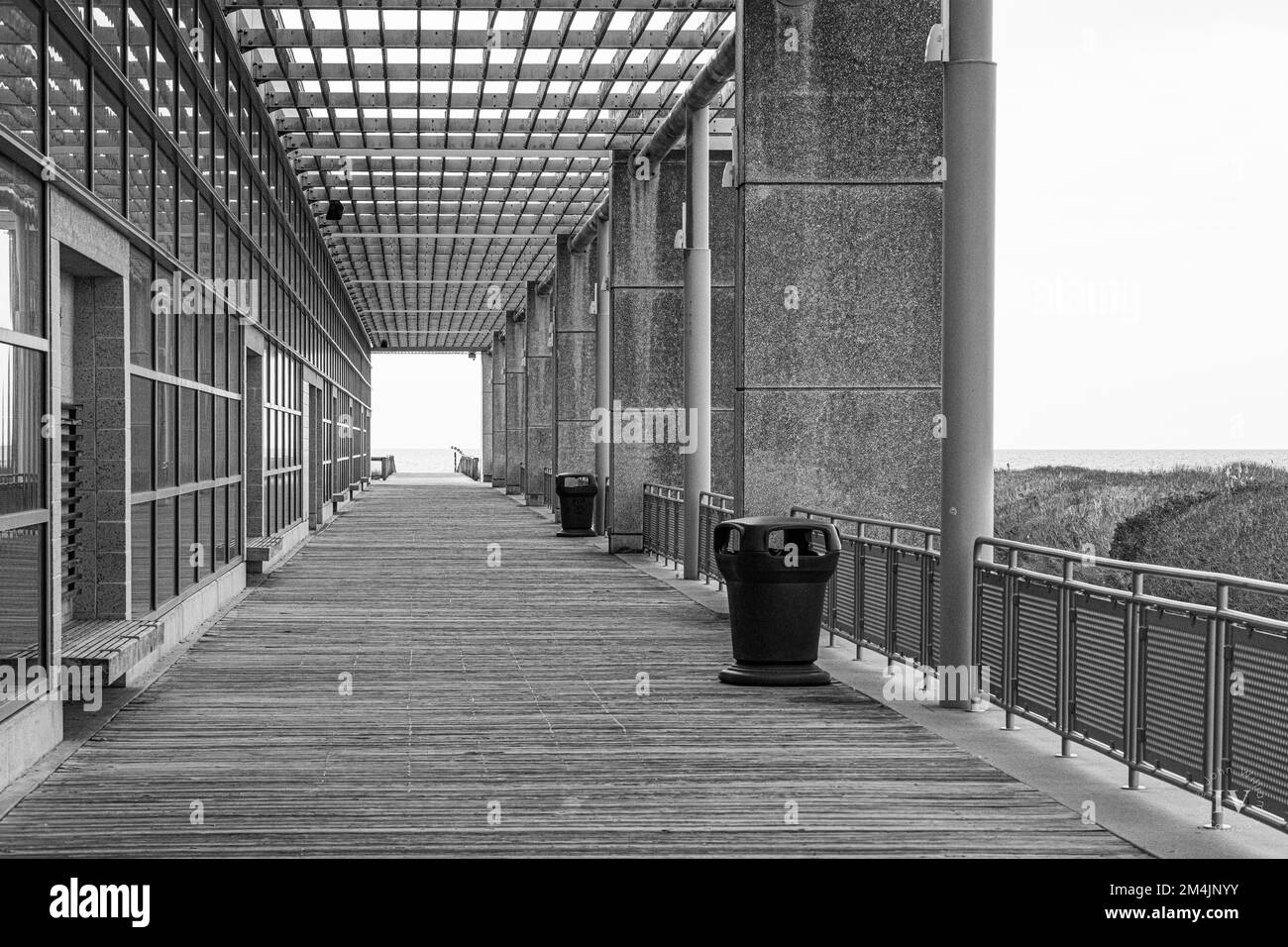 Building and Boardwalk Stock Photo - Alamy
