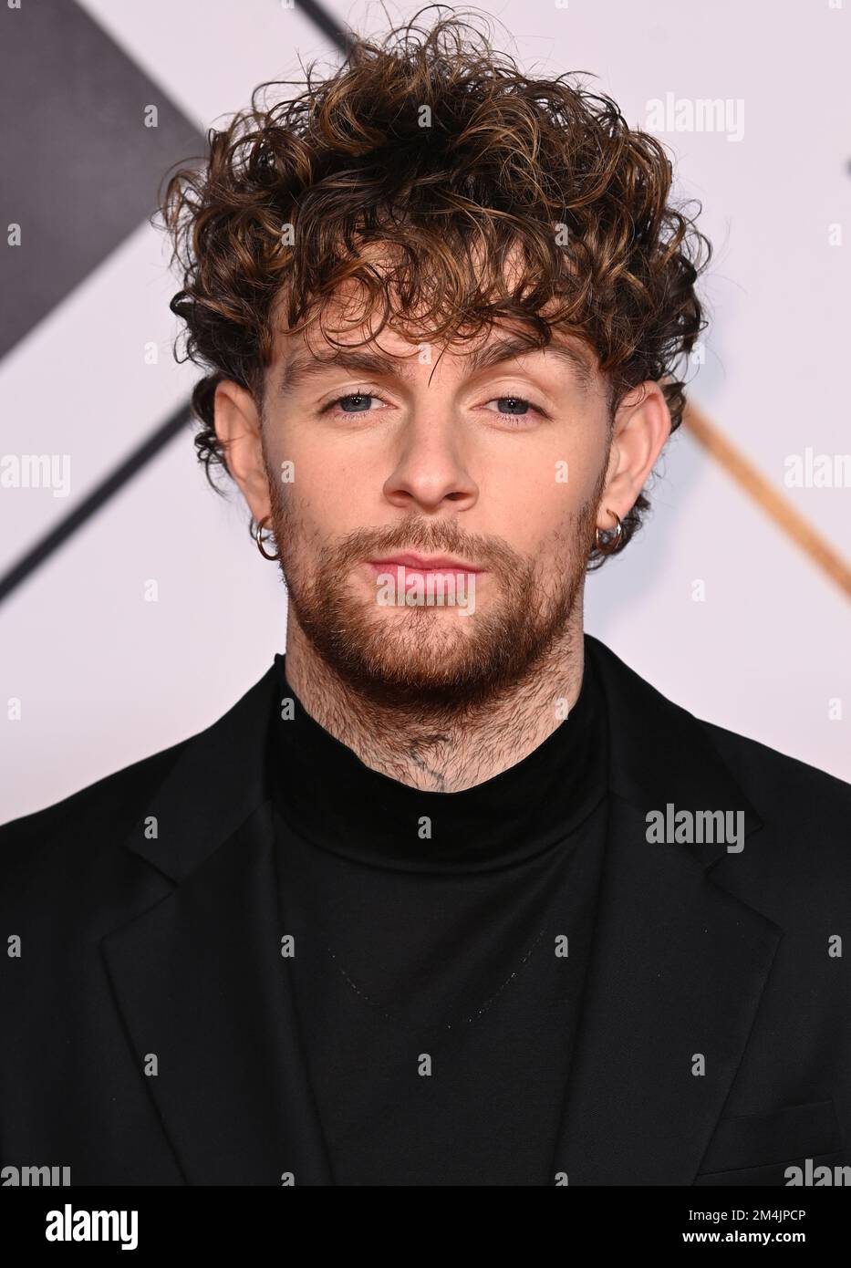 December 21st, 2022, London, UK. Tom Grennan arriving at the BBC Sports ...